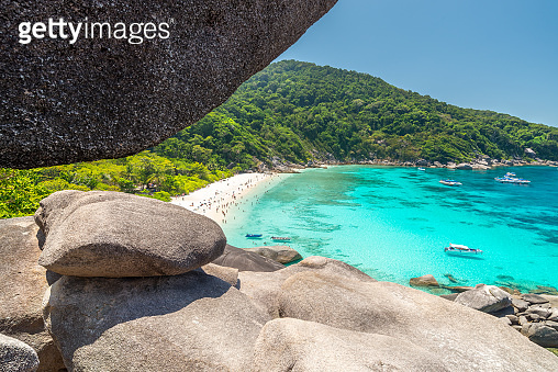 View point at Donald Duck Bay at Koh Similan Island (611597968) - 게티이미지뱅크