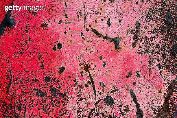 Gritty Red and Pink Peeling Paint on Metal Texture Background ...