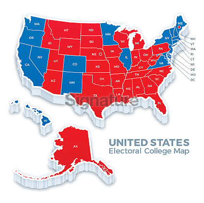 United States Presidential Election Electoral College Map 2016 ...