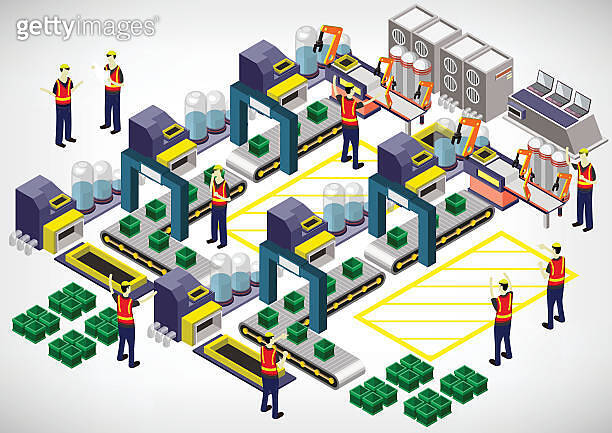 illustration of info graphic factory equipment concept 이미지 (505918808 ...