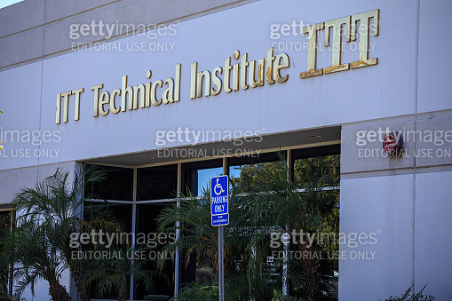 ITT Technical Institute sign and school campus showing its closure ...