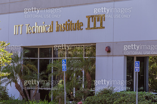 ITT Technical Institute sign and school campus showing its closure ...