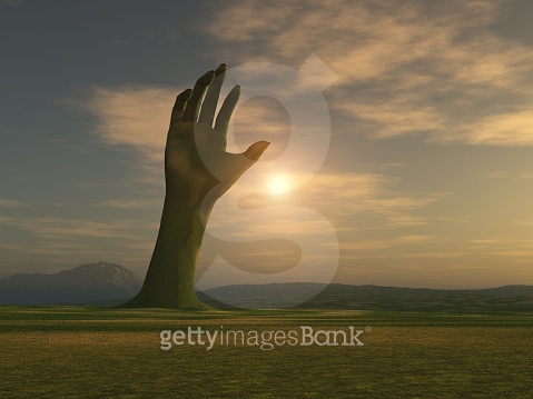 Hand emerging from the earth (564590094) - 게티이미지뱅크