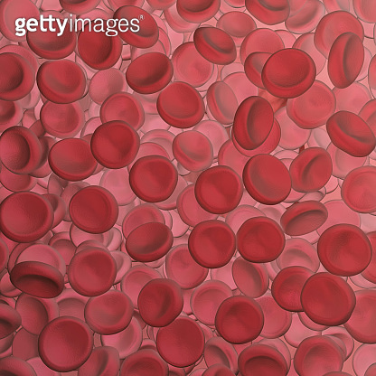 Red blood cells in top view. 3d illustration high quality 이미지 ...