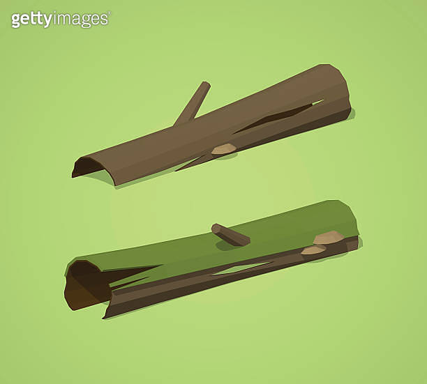 Low poly rotten logs (519392378) 일러스트, 무료 일러스트 - 게티이미지뱅크