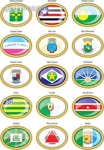 Flags of the Brazilian states and cities (622430190) 일러스트, 무료 일러스트, 아이콘 ...