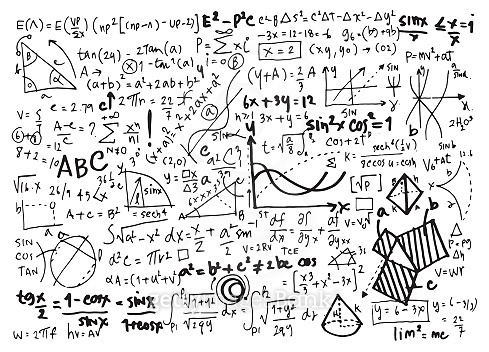 Math linear mathematics education circle background with geometrical ...