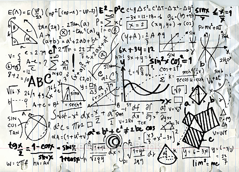 Math linear mathematics education circle background with geometrical ...