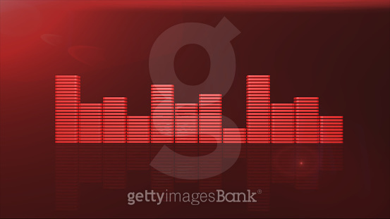 red equalizer bars 3d render (624250866) - 게티이미지뱅크