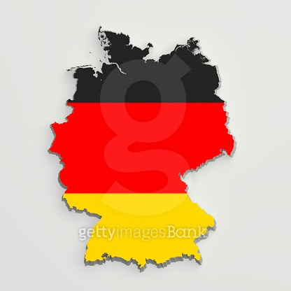 Silhouette of Germany map with flag (519750928) - 게티이미지뱅크