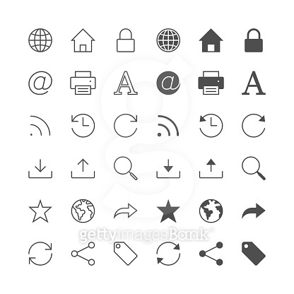 Web icons, included normal and enable state. 이미지 (542833394) - 게티이미지뱅크