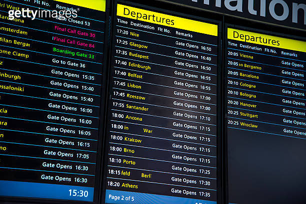 Airport - Flight panels. 이미지 (534479118) - 게티이미지뱅크