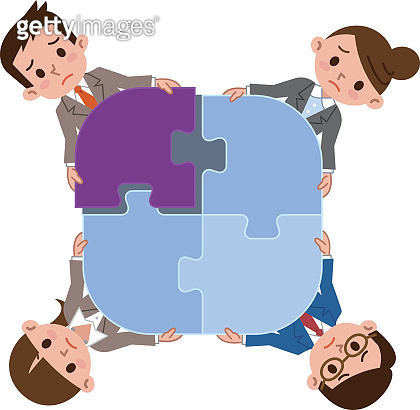 Illustration of Poor teamwork 이미지 (608511994) - 게티이미지뱅크