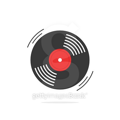 Vinyl record vector icon, gramophone disk (532278410) 일러스트, 무료 일러스트 ...