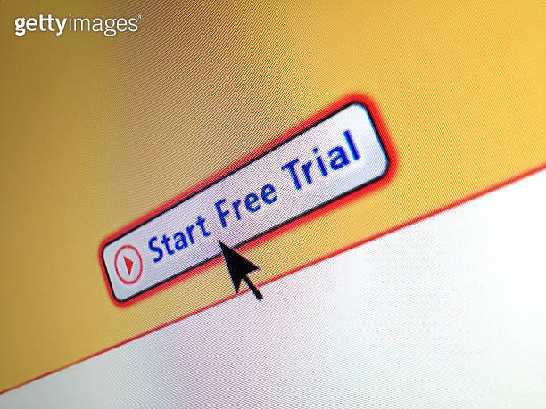 START FREE TRIAL login web button and mouse arrow screen 이미지 (530579708 ...