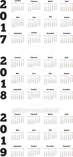 Set of simple calendars in english 이미지 (582292548) - 게티이미지뱅크