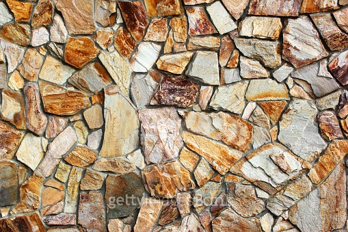 Yellow brown stone granite boulder wall mosaic texture background 이미지 ...