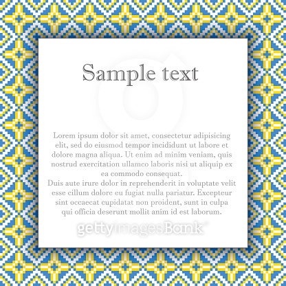 Vector illustration of ukrainian folk frame pattern. Ethnic ornament ...