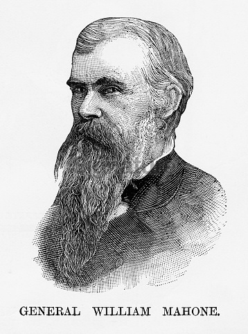 Confederate General William Mahone Civil War Engraving, Circa 1865 ...