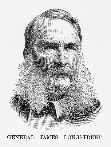 Confederate General James Longstreet Civil War Engraving, Circa 1865 ...