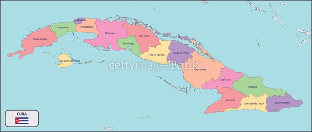 Political Map of Cuba with Names (542299584) 일러스트, 무료 일러스트 - 게티이미지뱅크