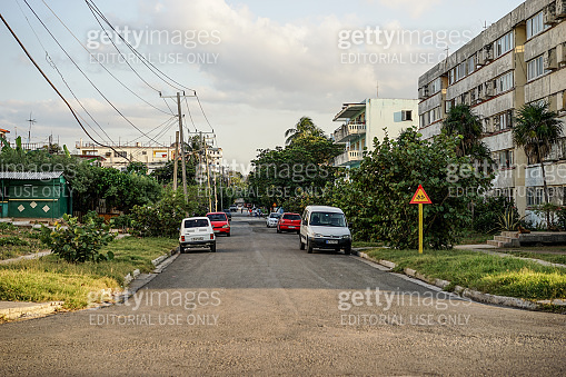poor residential area with apartments in the slum apartment buildings ...