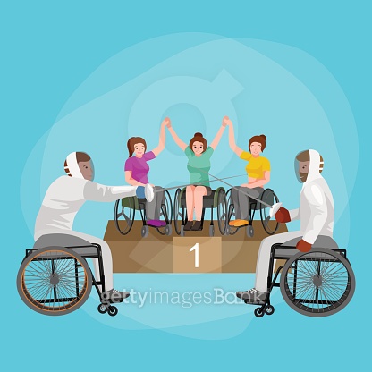 Disable Handicap Sport Games Stick Figure Pictogram Icons (584759484 ...