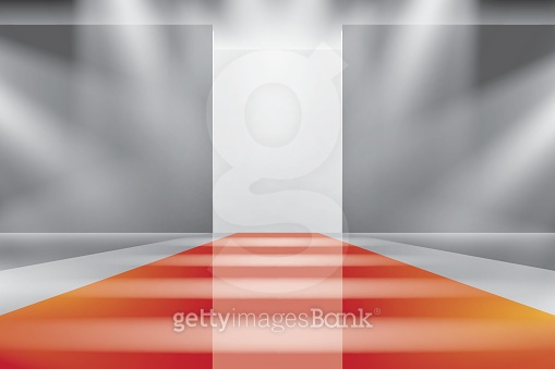 Empty catwalk, fashion runway illuminated vector 이미지 (520287060) - 게티이미지뱅크