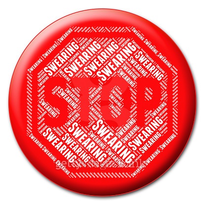 Stop Swearing Indicates Bad Language And Caution (598700524) - 게티이미지뱅크