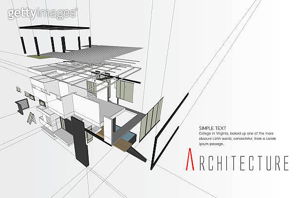 Exploded view of a building (504784810) 일러스트, 무료 일러스트 - 게티이미지뱅크