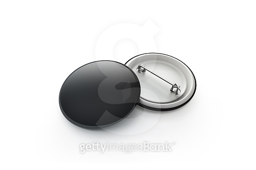 Blank black button badge stack mockup, isolated, clipping path, 이미지 ...