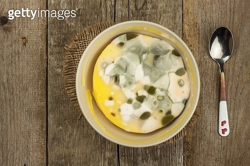 Moldy pudding. Poisonous food full of mold. Unhealthy food 이미지 ...