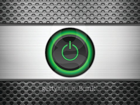 Power button metal grid 이미지 (622524356) - 게티이미지뱅크