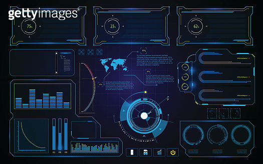 abstract HUD UI Interface screen technology future futuristic concept ...