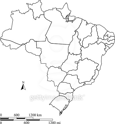 Brazil outline vector with scales in a blank design 이미지 (507454768 ...