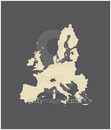 European Union map vector outline (511377566) - 게티이미지뱅크