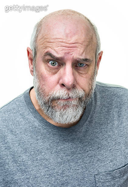 Skeptical Senior Man Facial Expression Close-up 이미지 (513550322) - 게티이미지뱅크