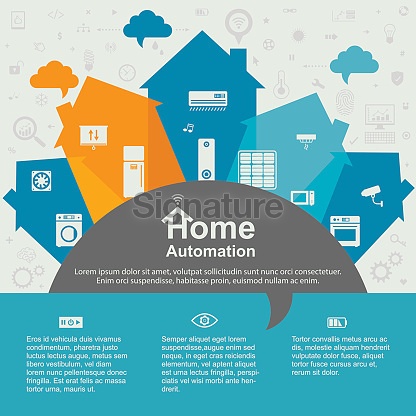 Home Automation Template With Icons Included (522526972) - 게티이미지뱅크