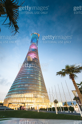 The torch doha, aspire tower 이미지 (629265646) - 게티이미지뱅크