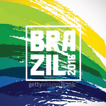 Brazil abstract background with grunge paint strokes in color of 이미지 ...