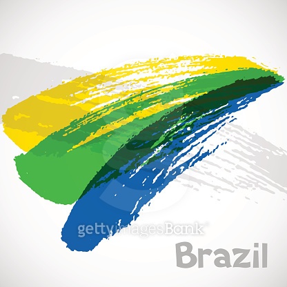 Brazil abstract background with grunge paint strokes in color of 이미지 ...