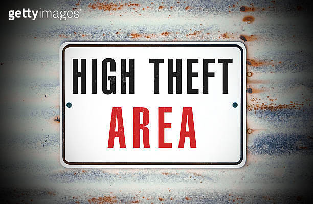 High Theft Area 이미지 (510477460) - 게티이미지뱅크