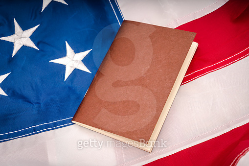 American flag with book 이미지 (623885306) - 게티이미지뱅크