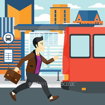 Man missing bus 이미지 (520171094) - 게티이미지뱅크