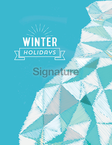 abstract winter line illustration on snowy scribbled landscape 이미지 ...