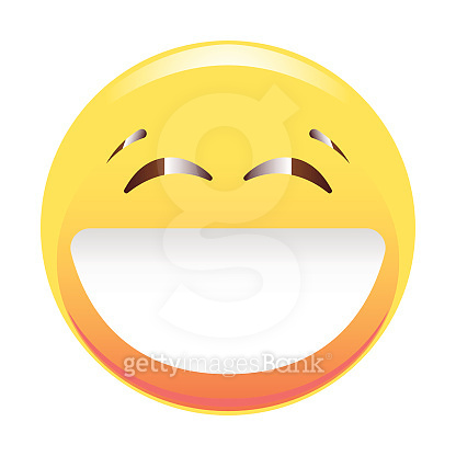 Smiley. Face with a big smile. Vector illustration. (607996806) - 게티이미지뱅크