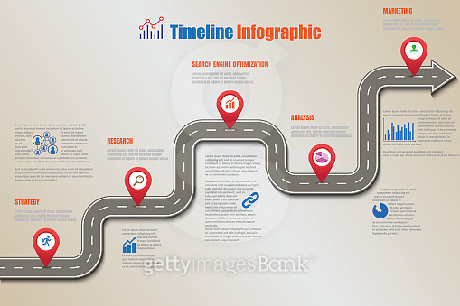 Road map Timeline Infographic, Vector Illustration 이미지 (669512236) - 게티 ...