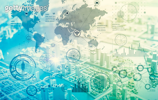 worldwide business graphical interface, IoT(Internet of Things), ICT ...