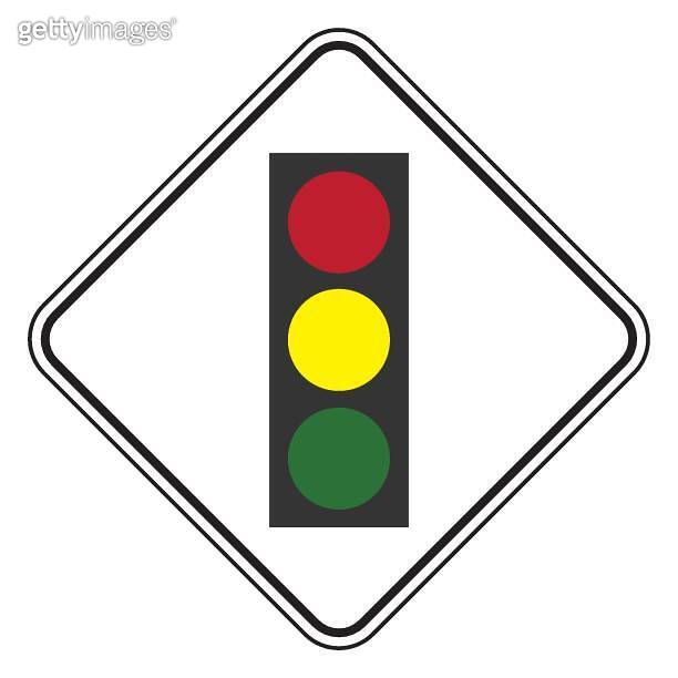 Traffic signal symbol sign. stop ahead signs traffic light ahead ...
