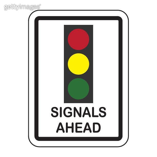 Traffic signal symbol sign. stop ahead signs traffic light ahead ...